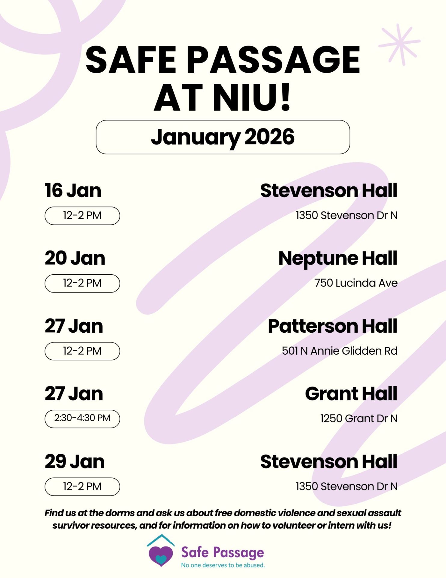 Safe Passage at NIU Patterson Hall - Safe Passage