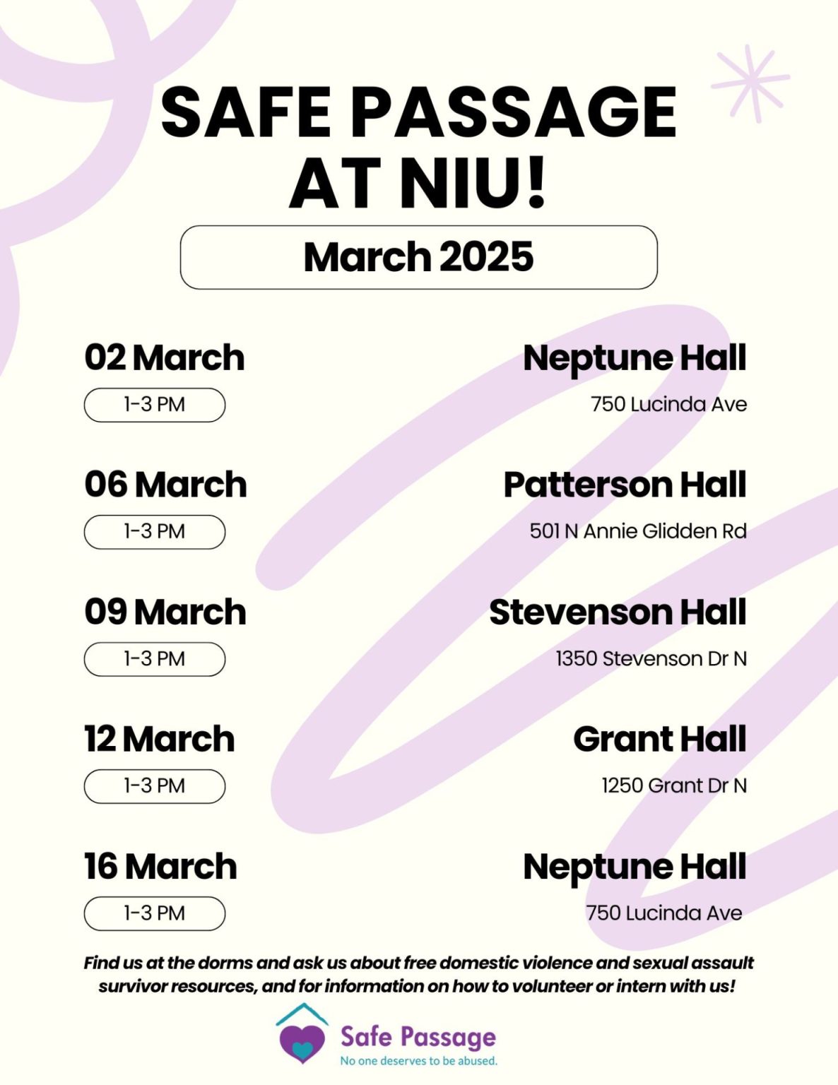 Safe Passage at NIU Grant Hall - Safe Passage